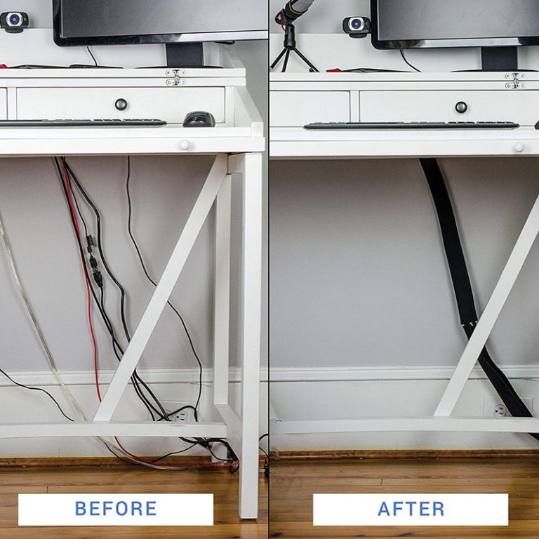 7 DIY Cable Management Ideas for your Desk - TheHomeRoute