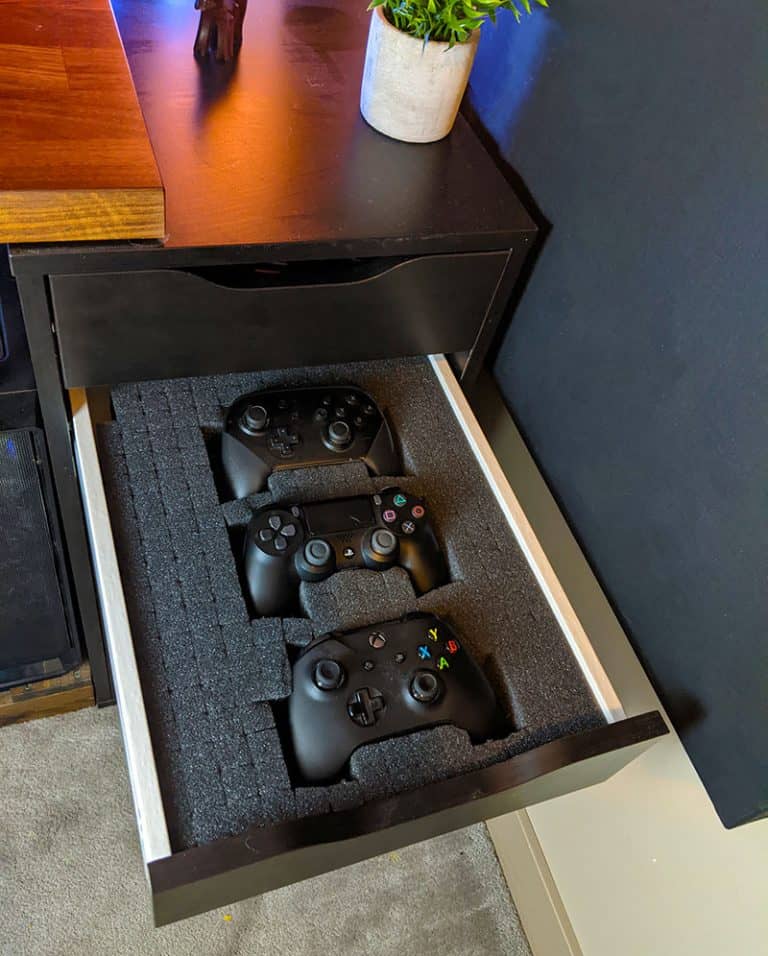 4 Video Game Controller Storage Ideas - TheHomeRoute