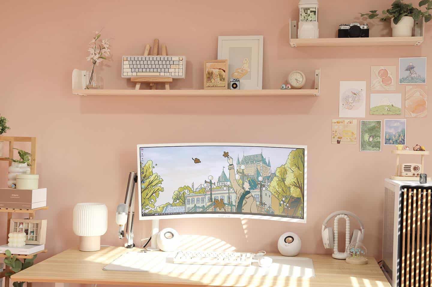 14 Cozy Gamer Girl Desk Setups - TheHomeRoute