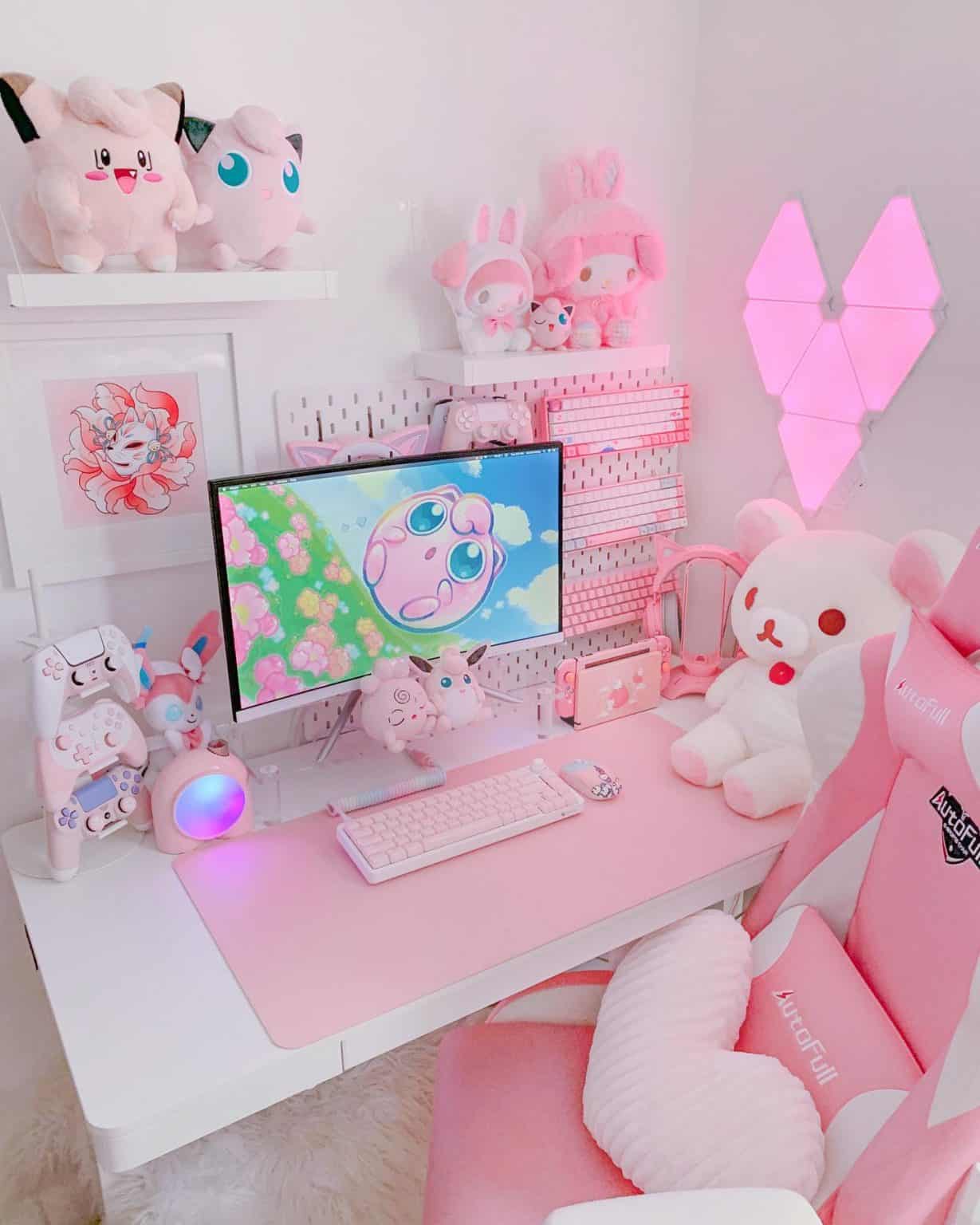 14 Cozy Gamer Girl Desk Setups - TheHomeRoute
